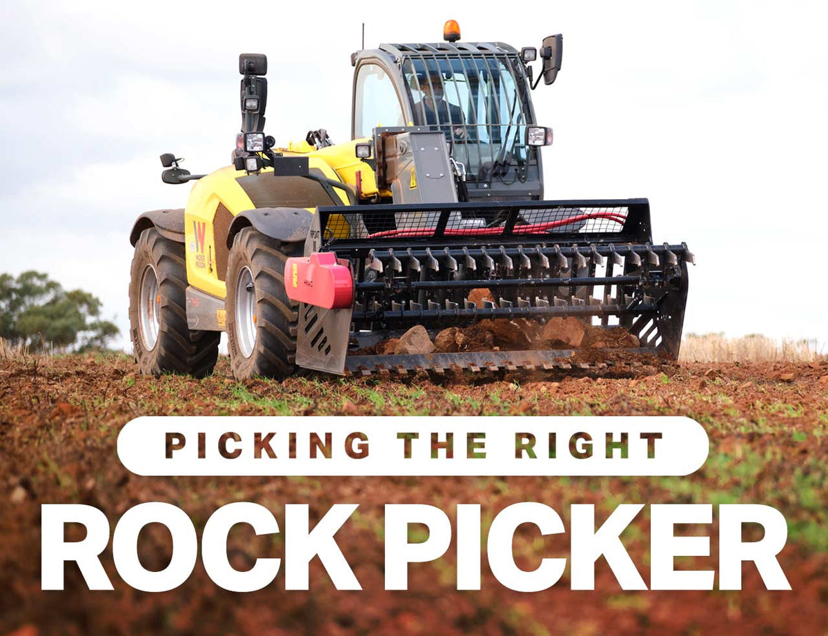 Rock Picker Comparison: Front Mounted vs Tow Behind – Himac Attachments