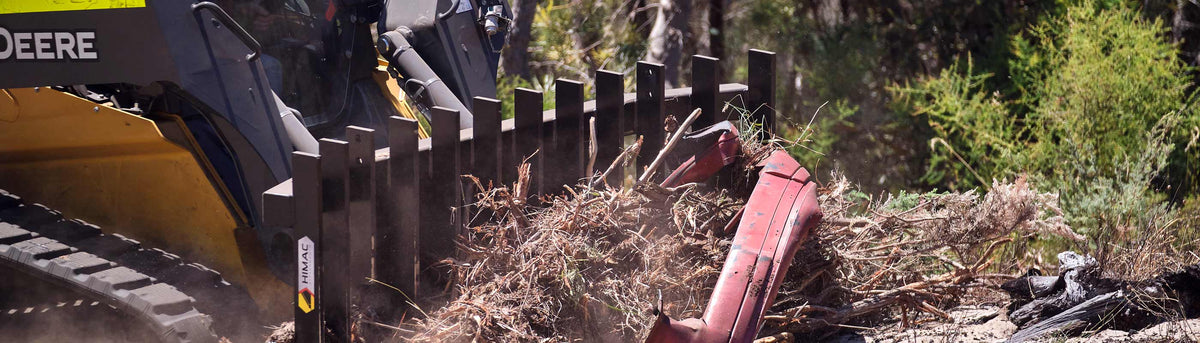 Skid Steer Buckets & Rakes – Himac Attachments